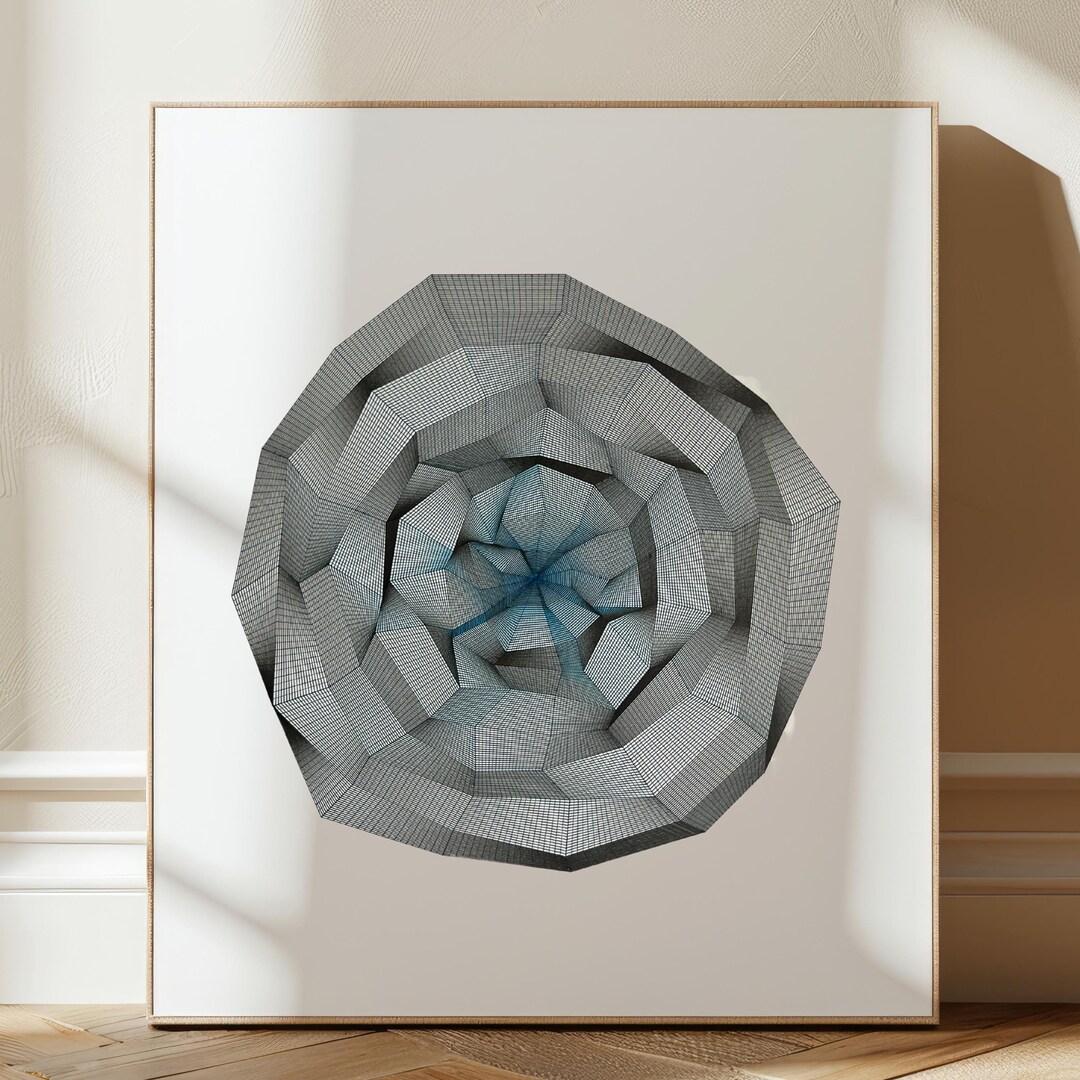 A3 Pen Plotting, Generative Art, Wall Art, Ink on Paper, Code, Modern ...