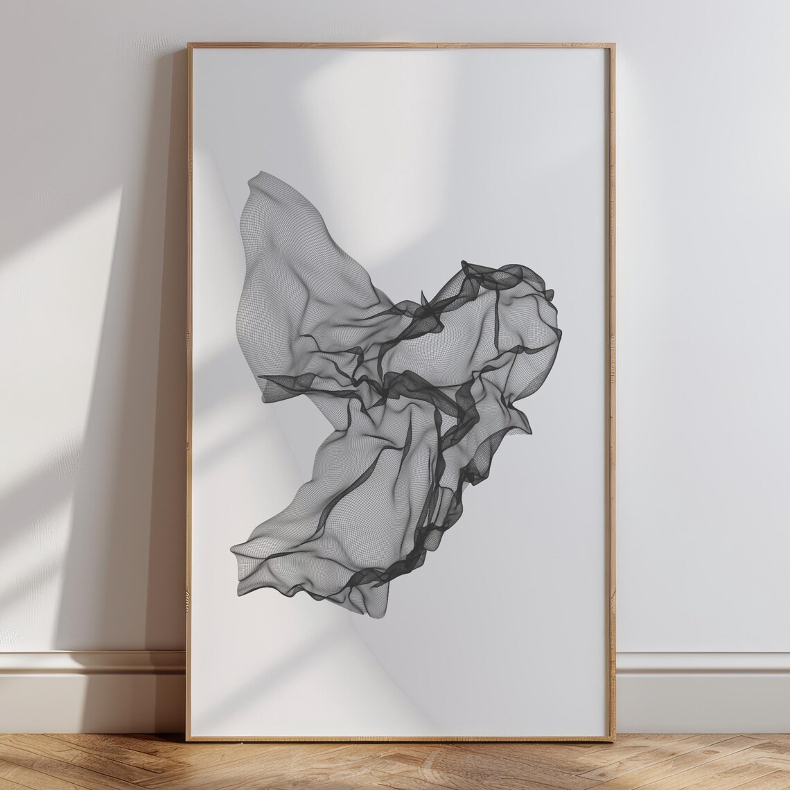 A3 Pen Plotting, Generative Art, Wall Art, Ink on Paper, Code, Modern Art, Line Drawing, Mesh ...