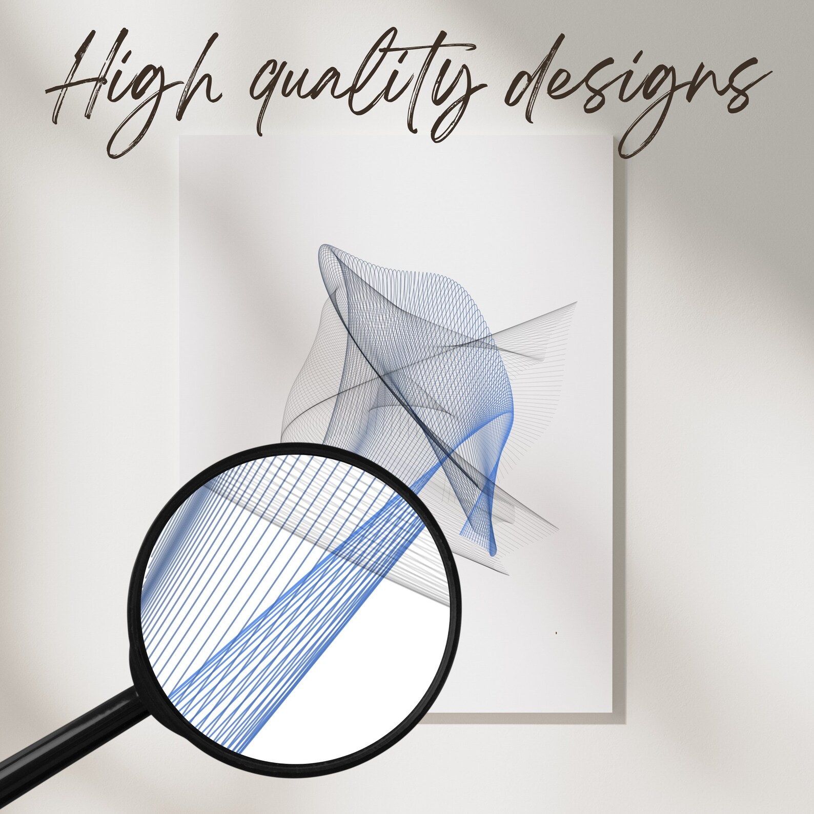 Generative Art, Line Art, Home Decor, Modern Art, Digital Download ...