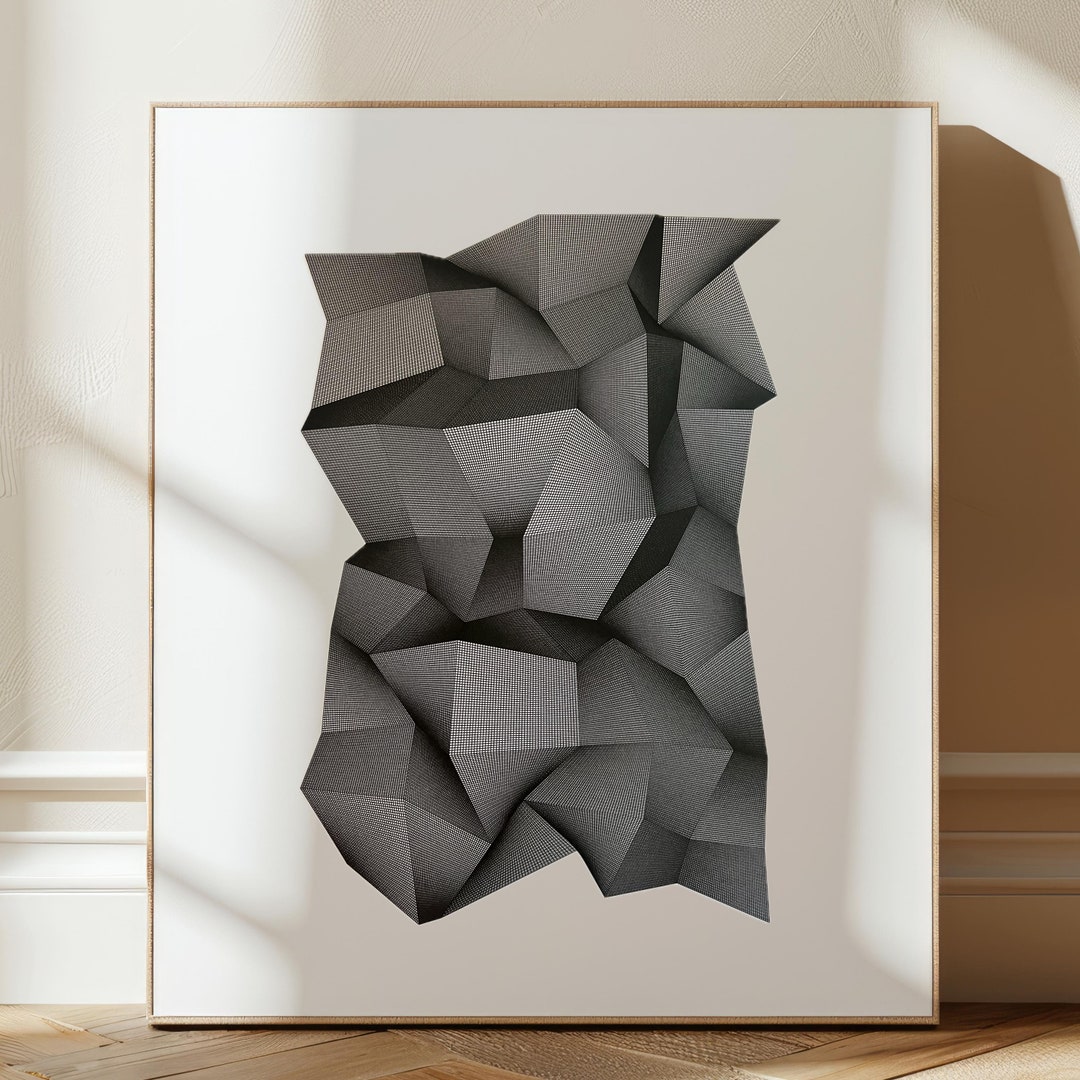 A3 Pen Plotting, Generative Art, Wall Art, Ink on Paper, Code, Modern ...