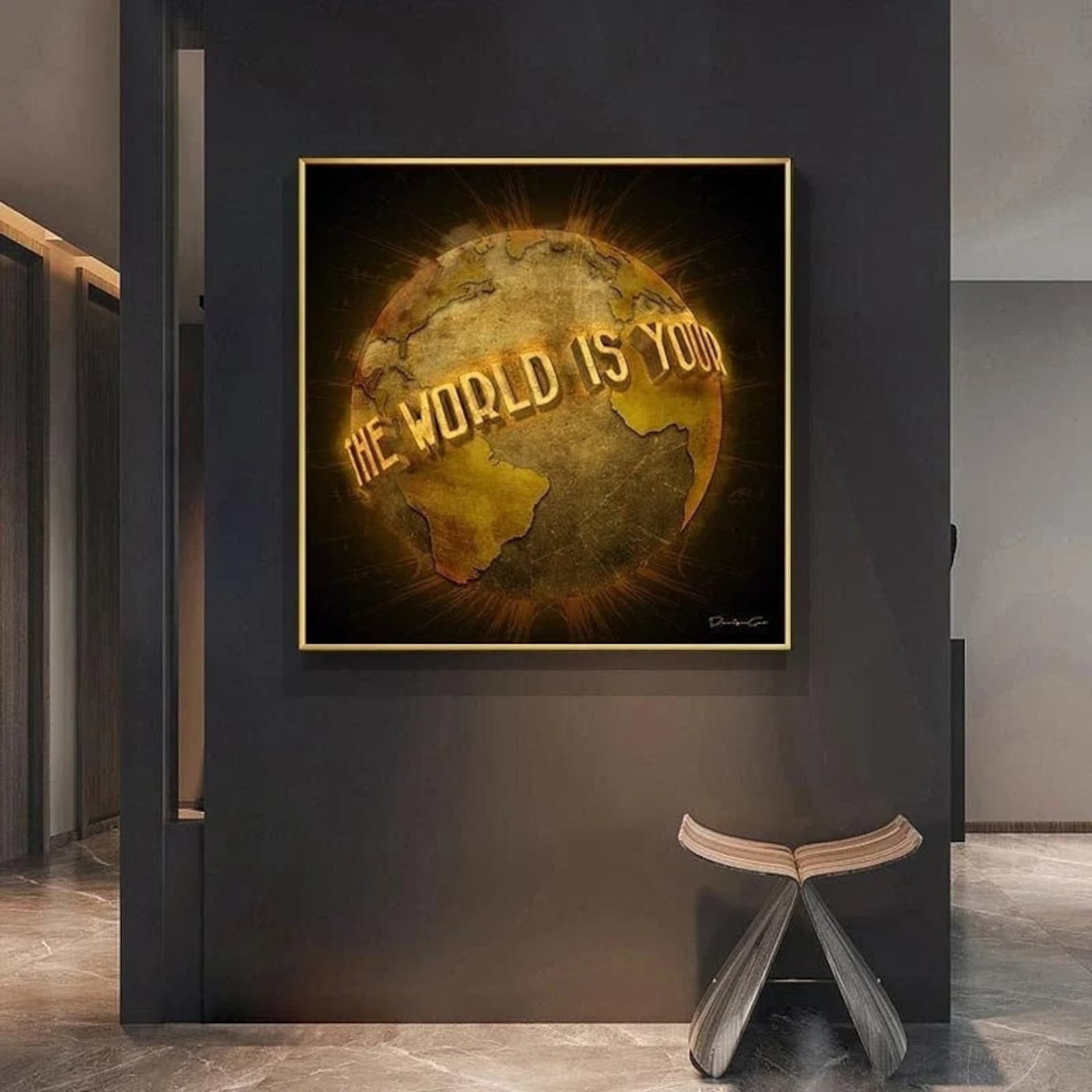 The World is Yours: Scarface Blimp Canvas Painting - Etsy