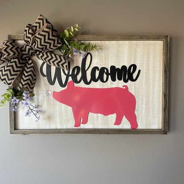 Cow Piglet Welcome - Etsy