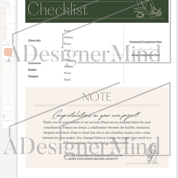 Interior Finishes Checklist - Etsy