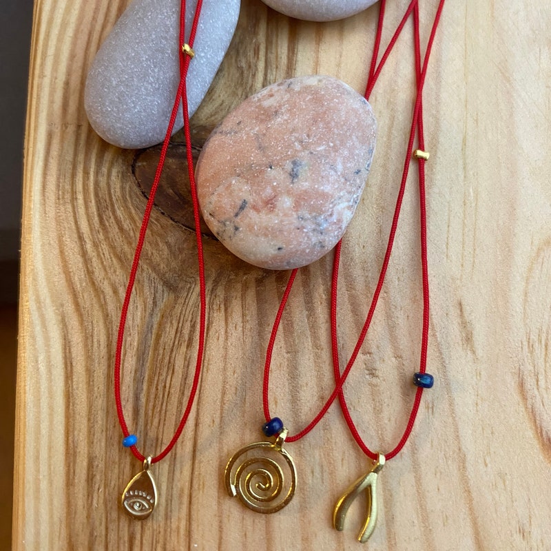 Red String Necklace - Etsy