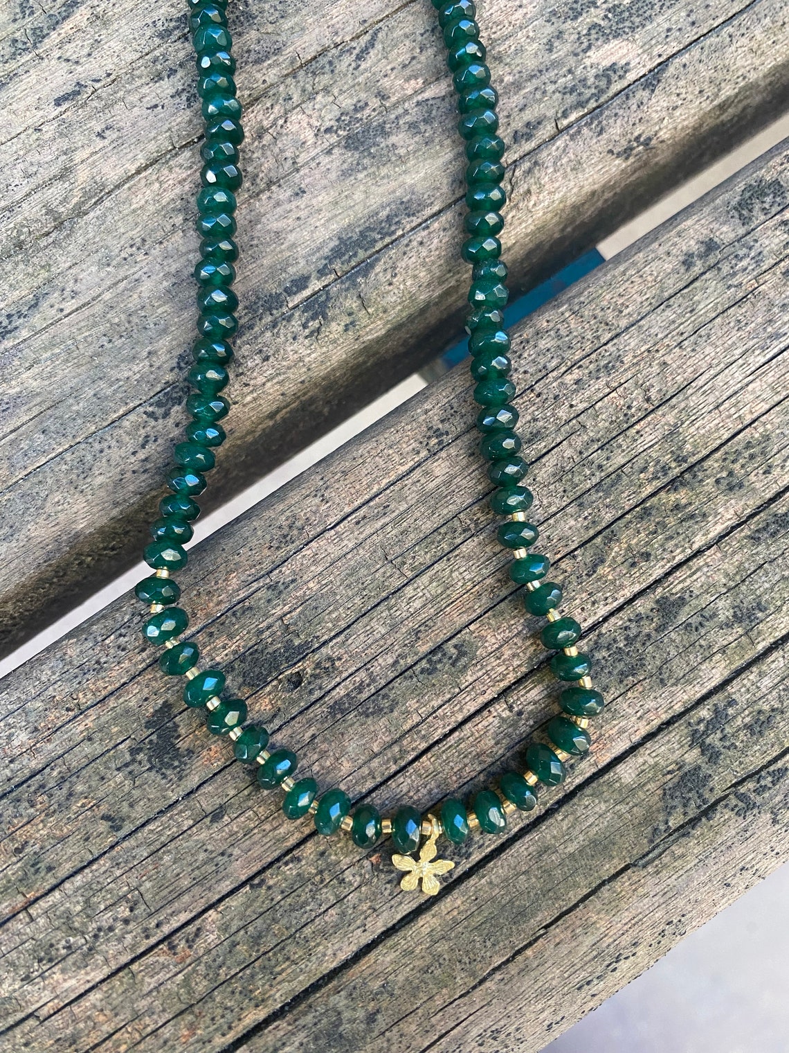 Natural Jade Pendant Necklace - Handmade 925 Sterling Silver, Women’s ...