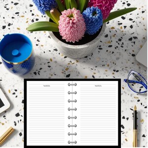 2025 Dated Digital PDF Downloadable Planner Half Letter Hourly Layout ...