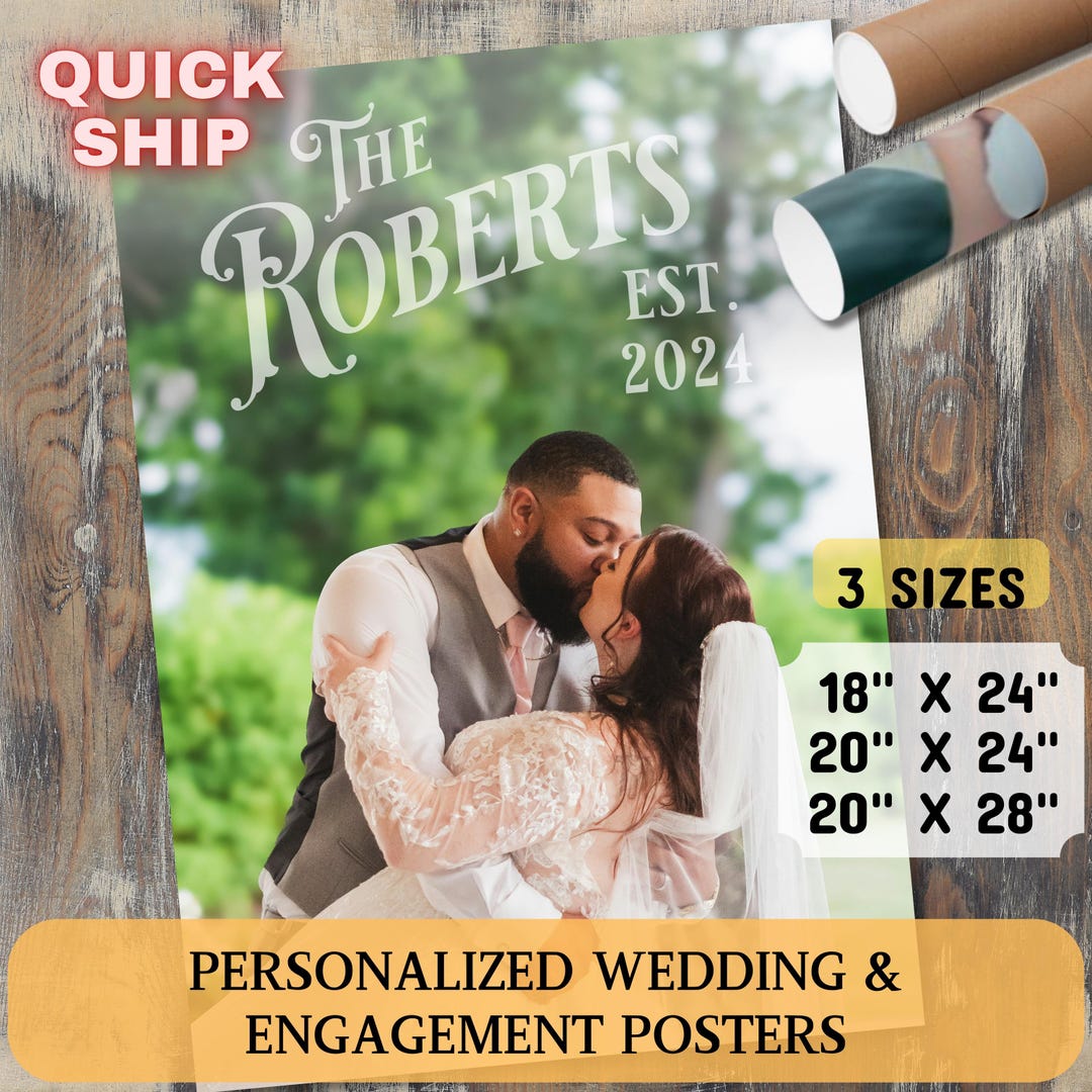 Personalized Photo Poster, Personalized Gift, Anniversary Gift, Couples ...
