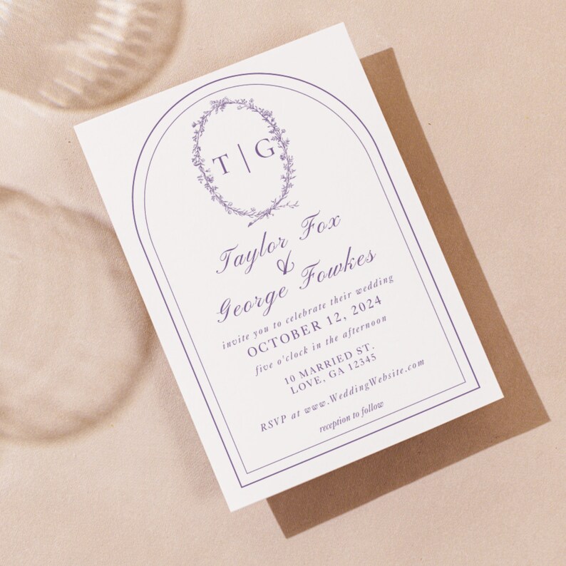 Simple Wedding Digital Invitation Template Mobile Floral Customizable ...