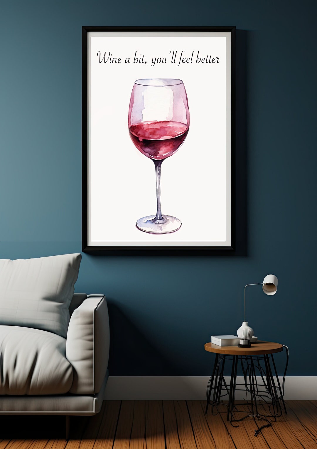 Red Wine Print Watercolor Art Print Kitchen Decor Ideas Wall Art Print ...