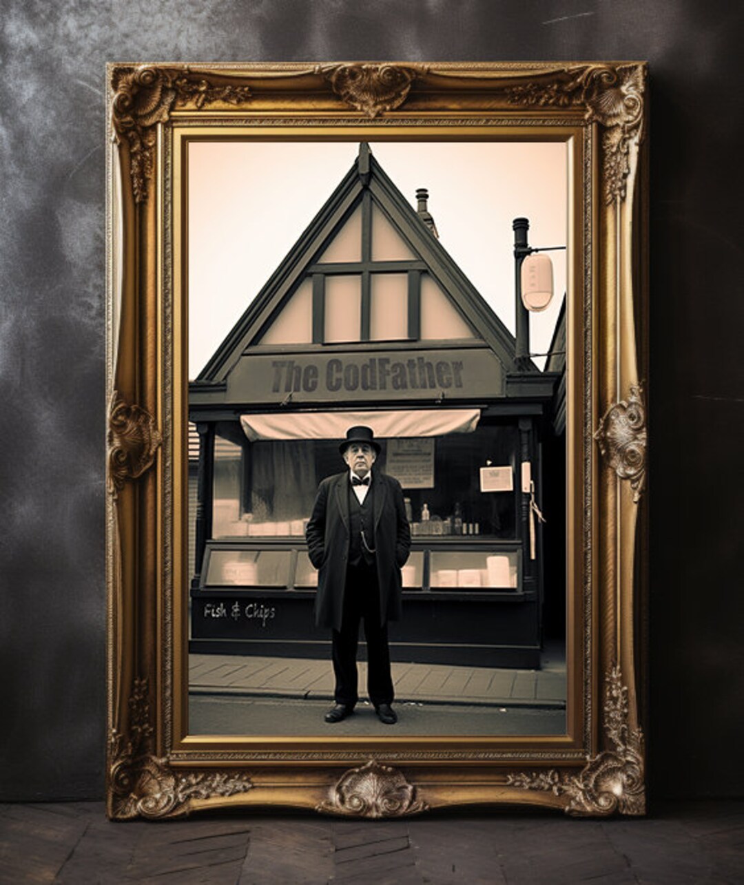 Fish and Chips Art Print Chippy Tea Kitchen Wall Art Art for Kitchen ...