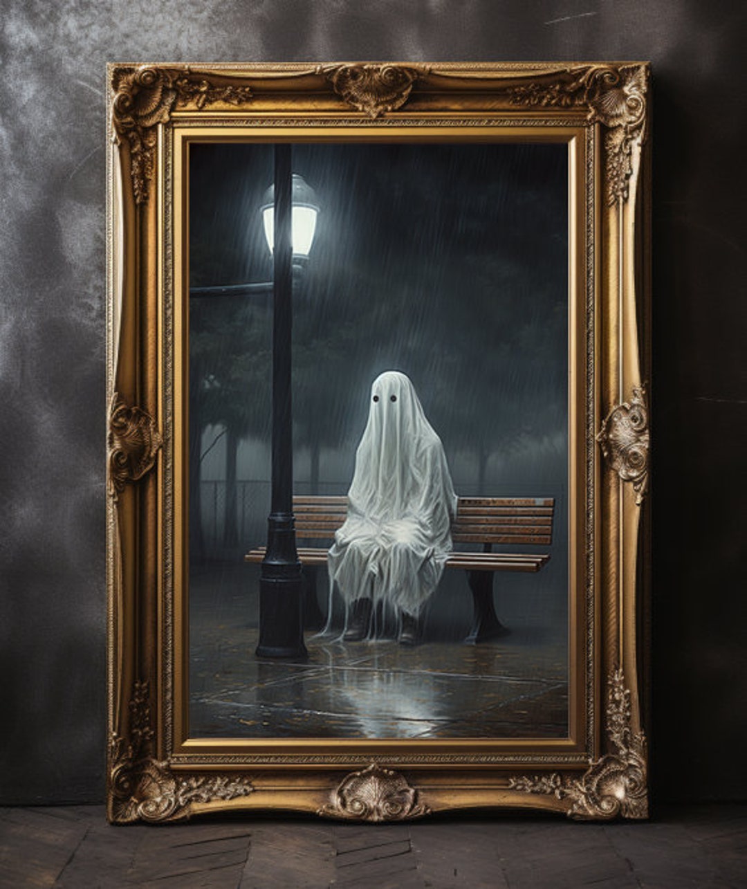 Ghost Print Gothic Home Decor Art Print Spooky Poster Halloween ...