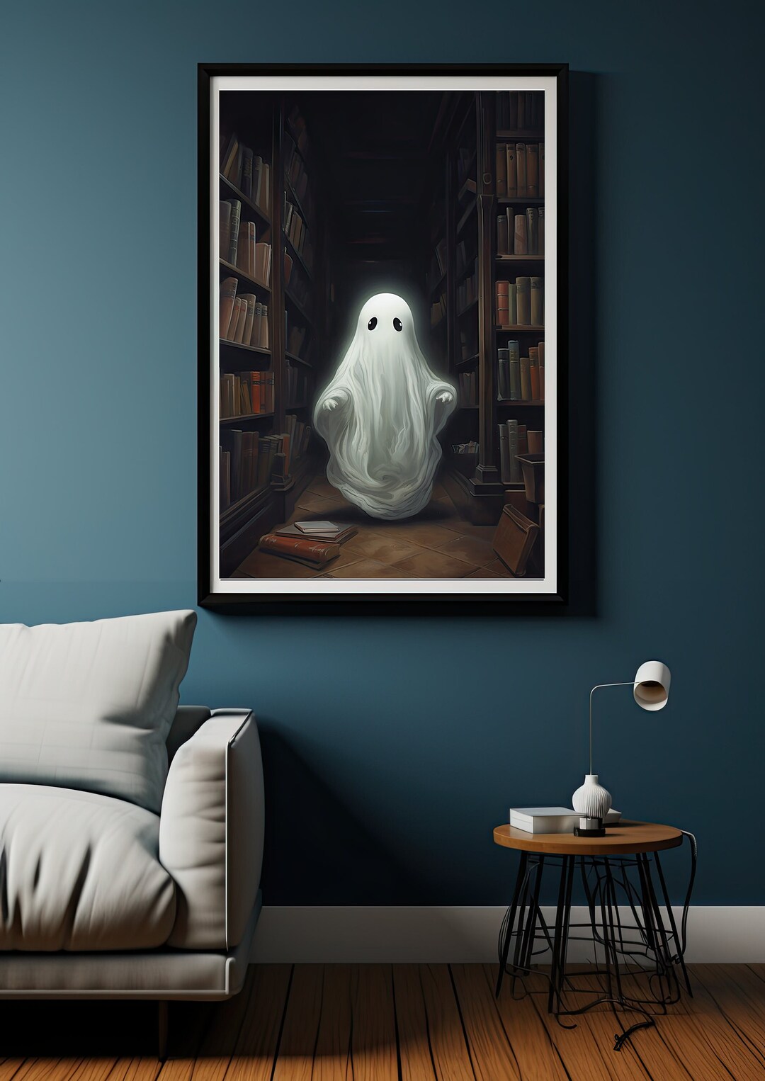 Cute Ghost Library Print Halloween Decor Dark Academia Ideas Unique ...