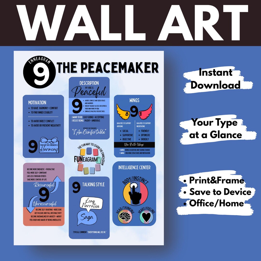 Enneagram Type 9 Art Print: the Peacemaker (digital Download) - Etsy