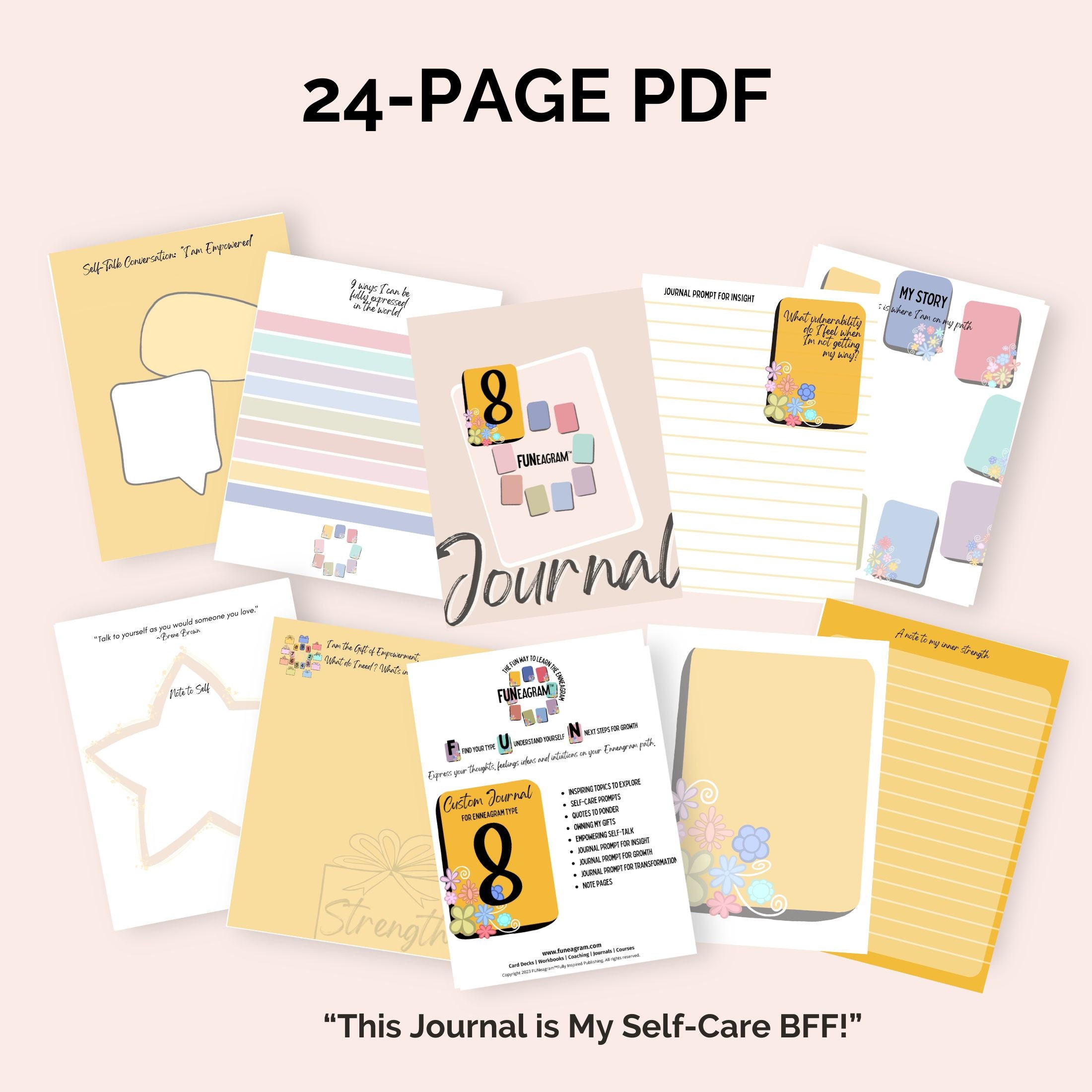 Enneagram Type 8 Journal, Self Care Journal Prompts, Journaling for ...