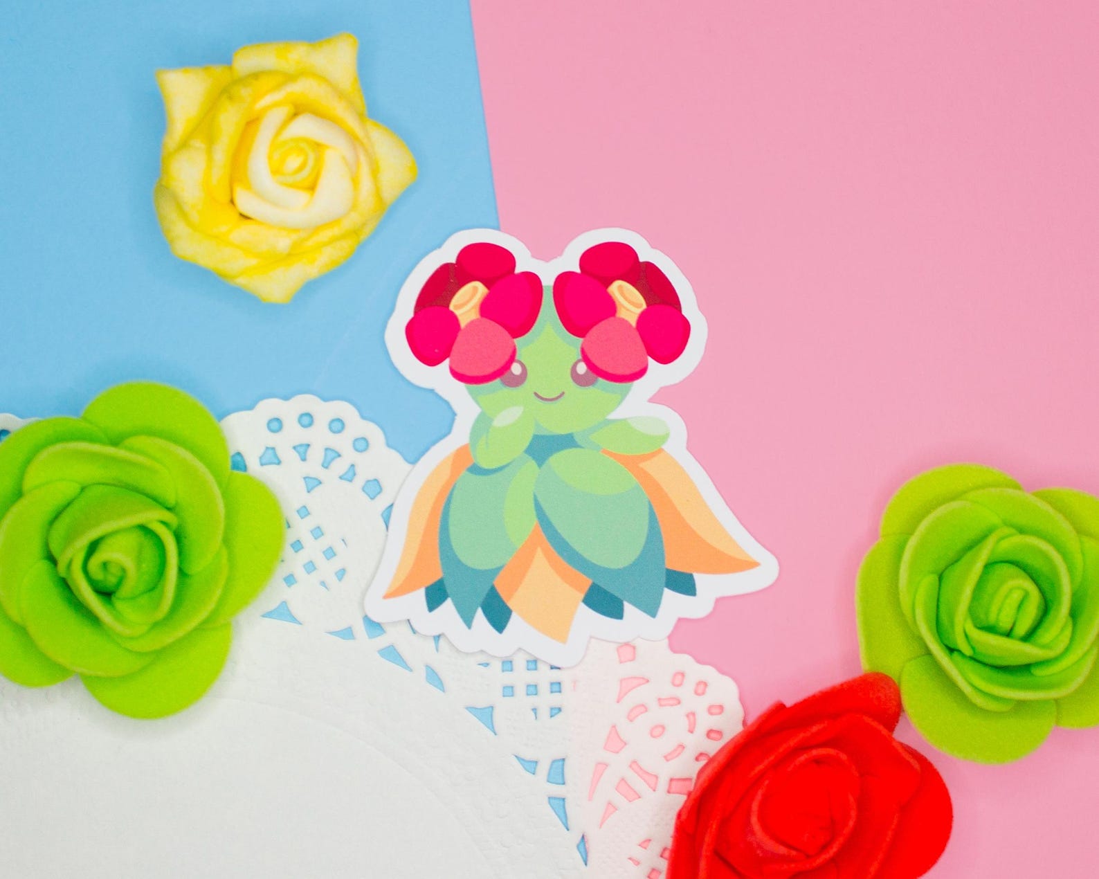 Grass Character Sticker Pack | Die Cut Vinyl Sticker | Pokemon Stickers ...