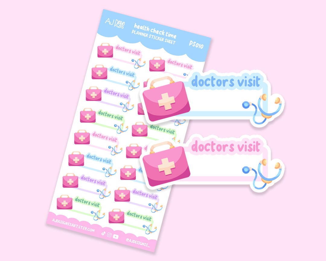 Doctor Appointment Sticker Sheet | Daily Appointment Planner Stickers ...