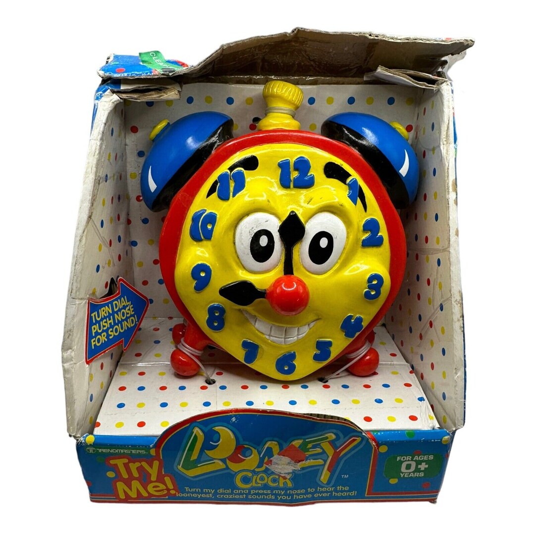 1993 Trendmasters Toy LOONEY CLOCK Untested as is Original Packaging ...