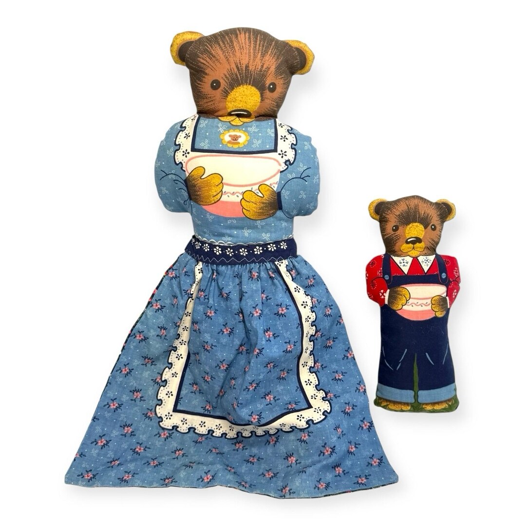 Vintage 3-way Reversible Plush Doll Goldilocks & the Three Bears ...