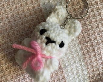 Crochet Bunny Keychain - Etsy
