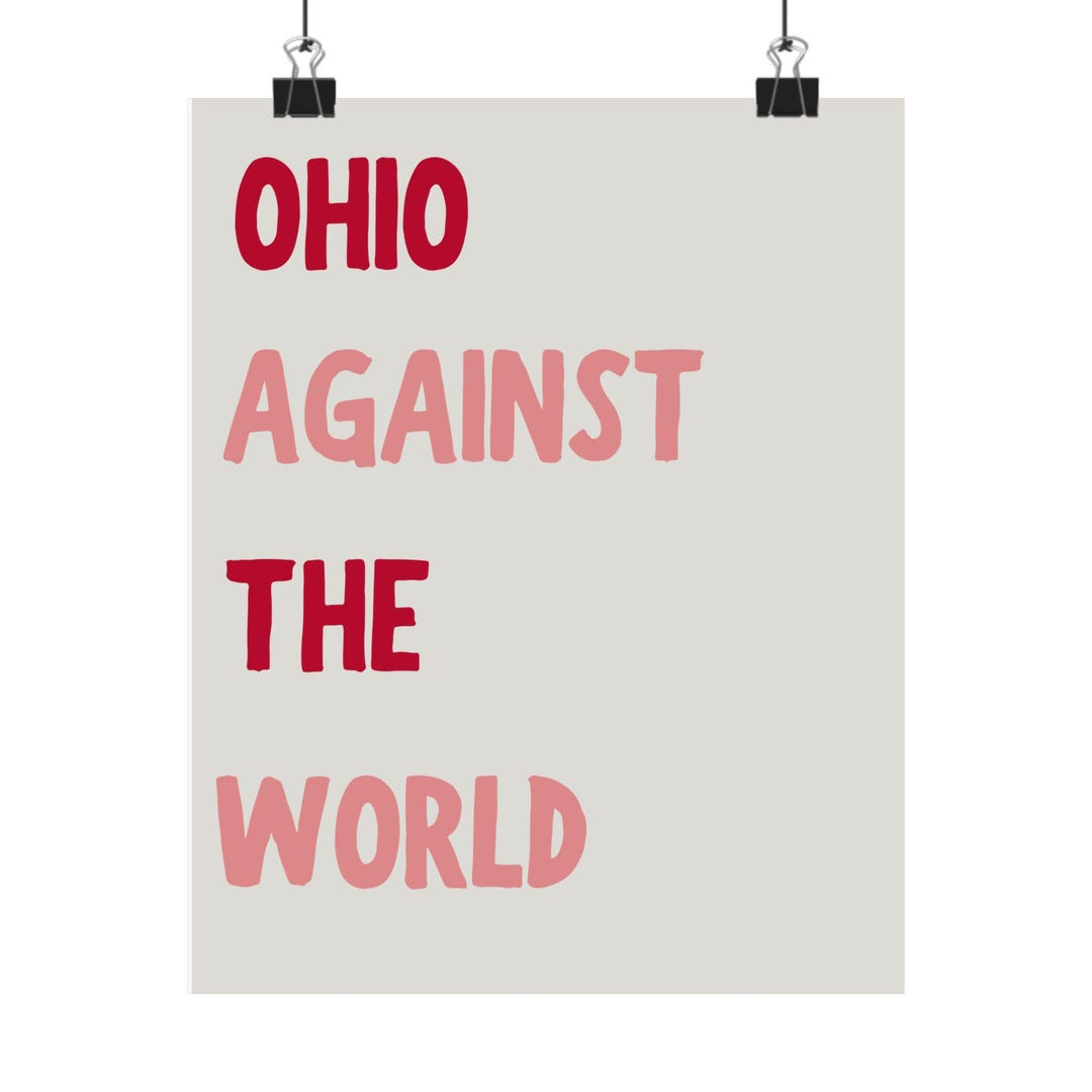 Ohio Against the World Poster: Matte Vertical Wall Art for OSU Fans - Etsy