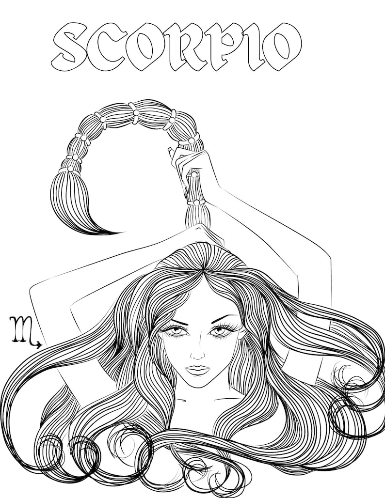 ZODIAC COLORING PAGES Zodiac Sign Colouring Book - Etsy