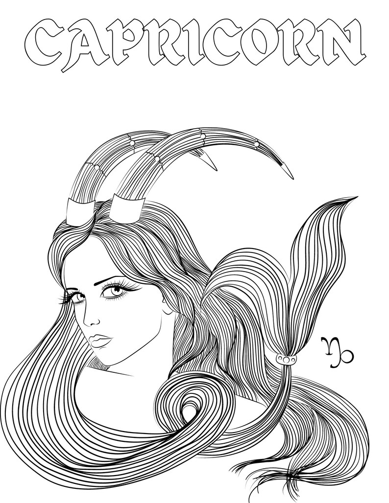 ZODIAC COLORING PAGES Zodiac Sign Colouring Book - Etsy