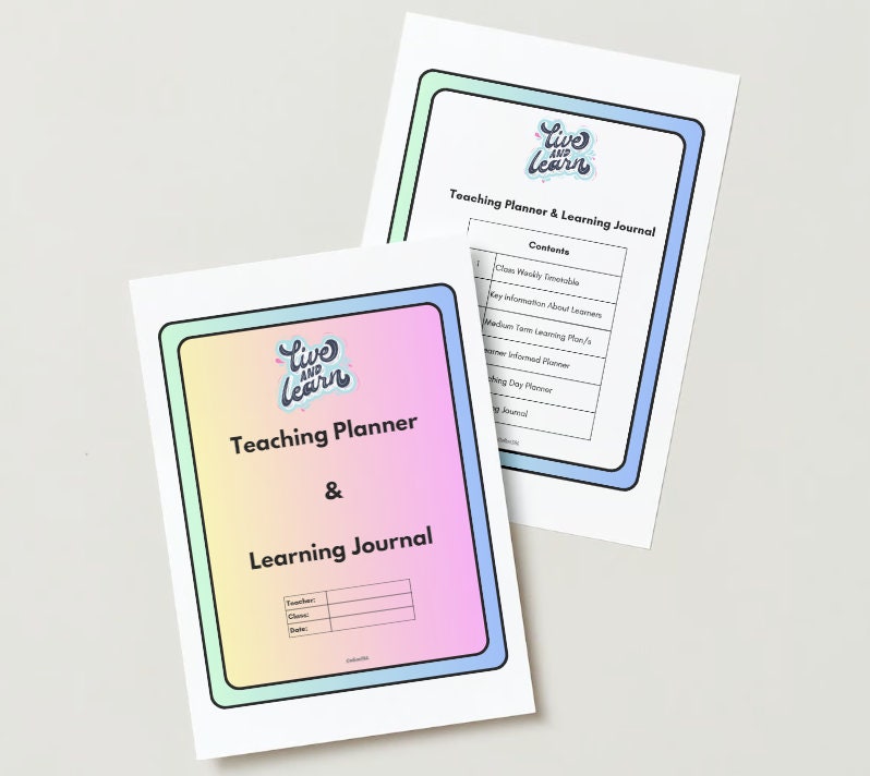 Teaching Planner & Learning Journal CANVA Template - Etsy UK
