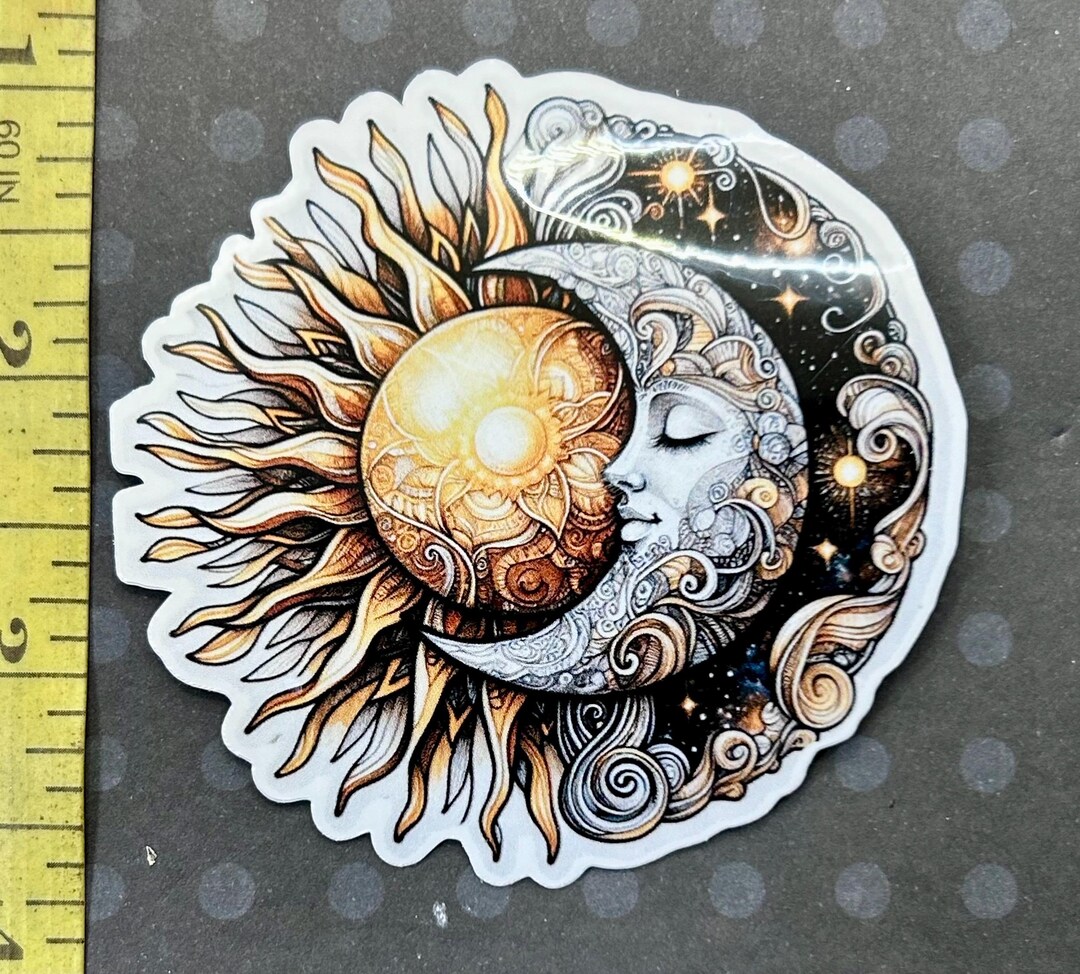 Celestial Sun & Moon Stickers (waterproof) - Etsy
