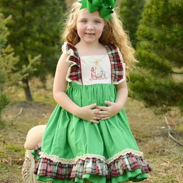 Girls Christmas Dresses - Etsy