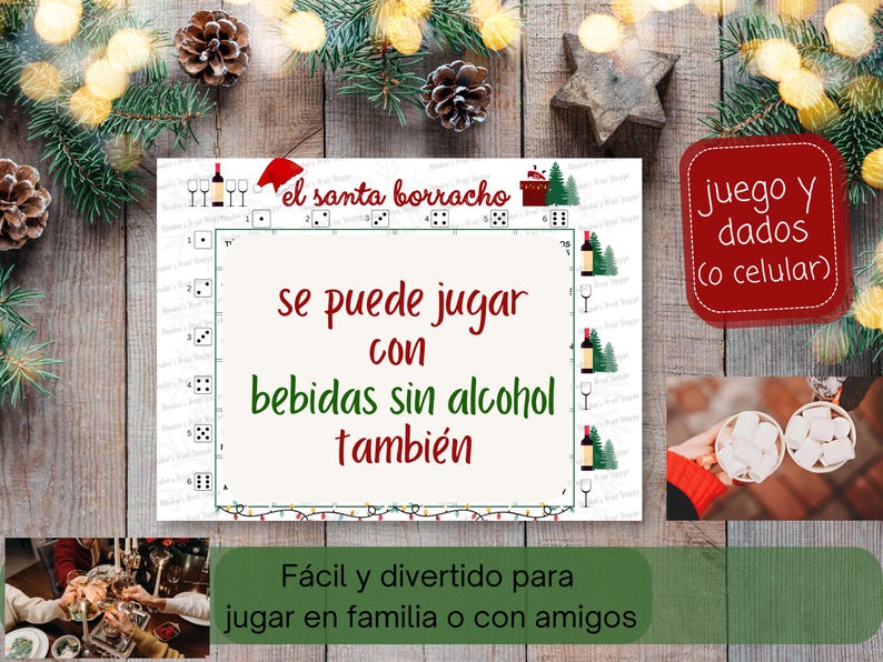 Juego Navideño | El Santa Borracho | Bebe Si... | Christmas Drinking ...