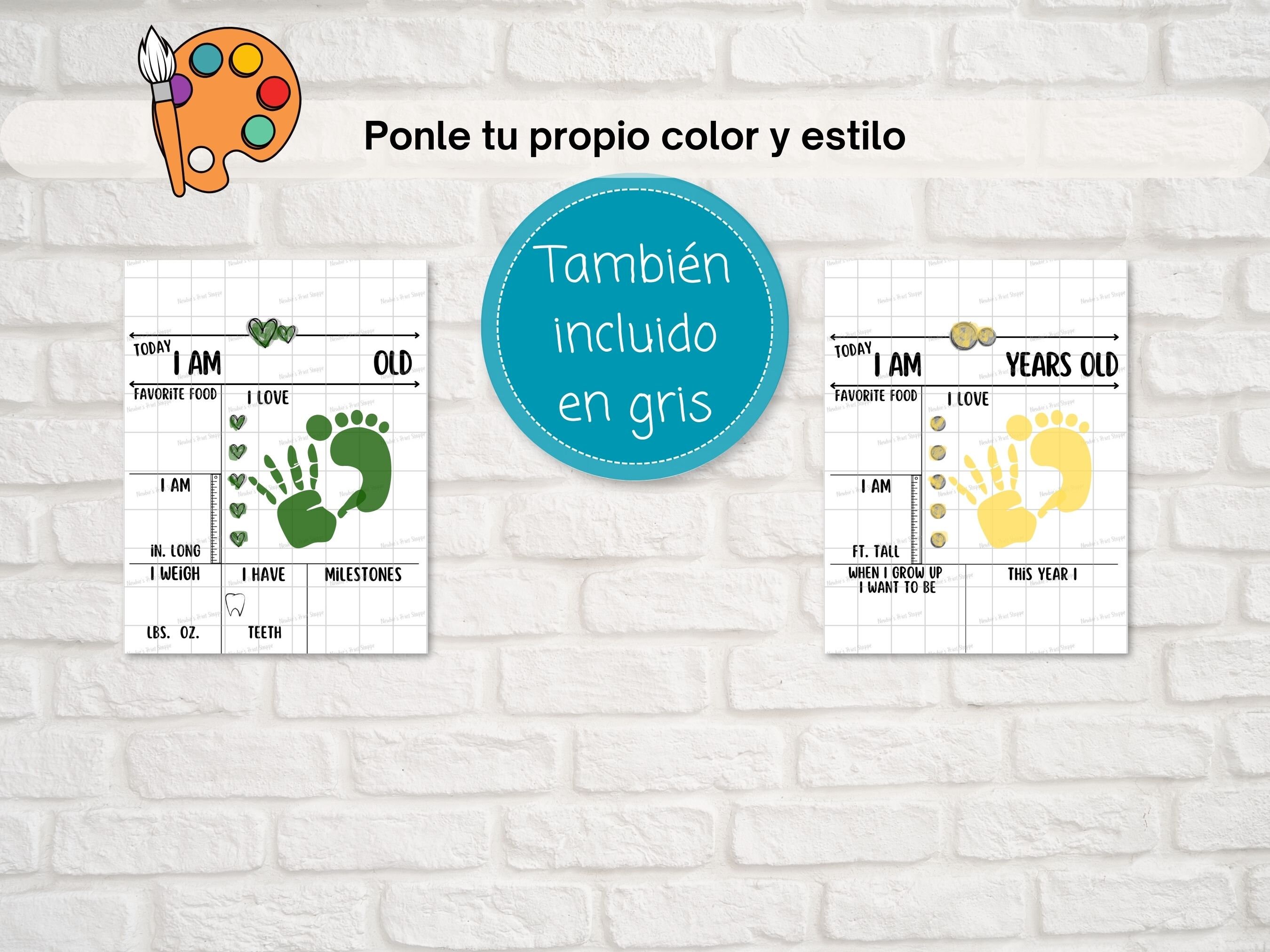 ESPAÑOL Anuncios De Cada Mes Letrero Bebé Cumpleaños - Etsy