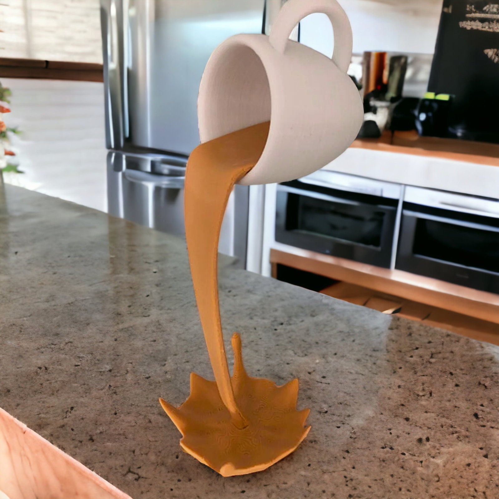 Handcrafted Floating Mug Pouring Coffee Sculpture A - Etsy
