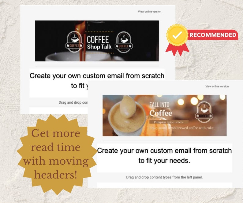Email Headers GIF Templates | Email Banner | Coffee Shop Email ...