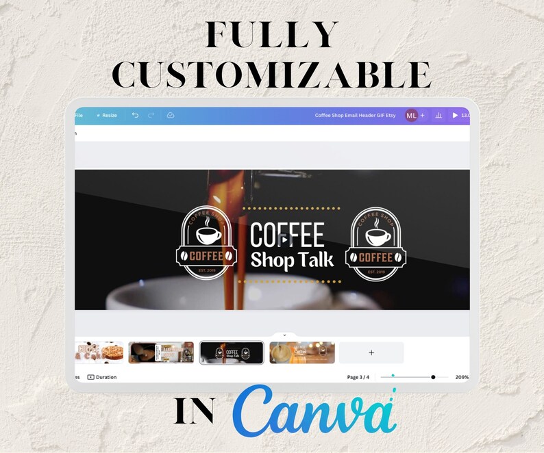 Email Headers GIF Templates | Email Banner | Coffee Shop Email ...