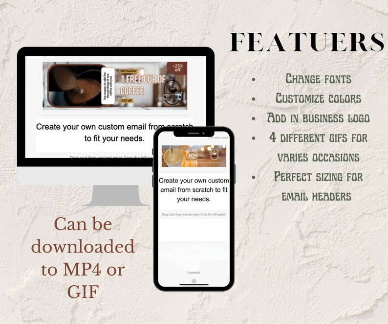 Email Headers GIF Templates | Email Banner | Coffee Shop Email ...
