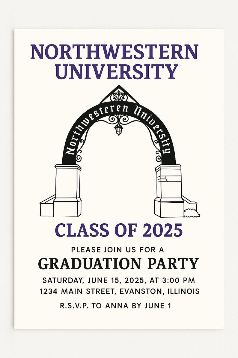 Northwestern Arch Prints - Etsy