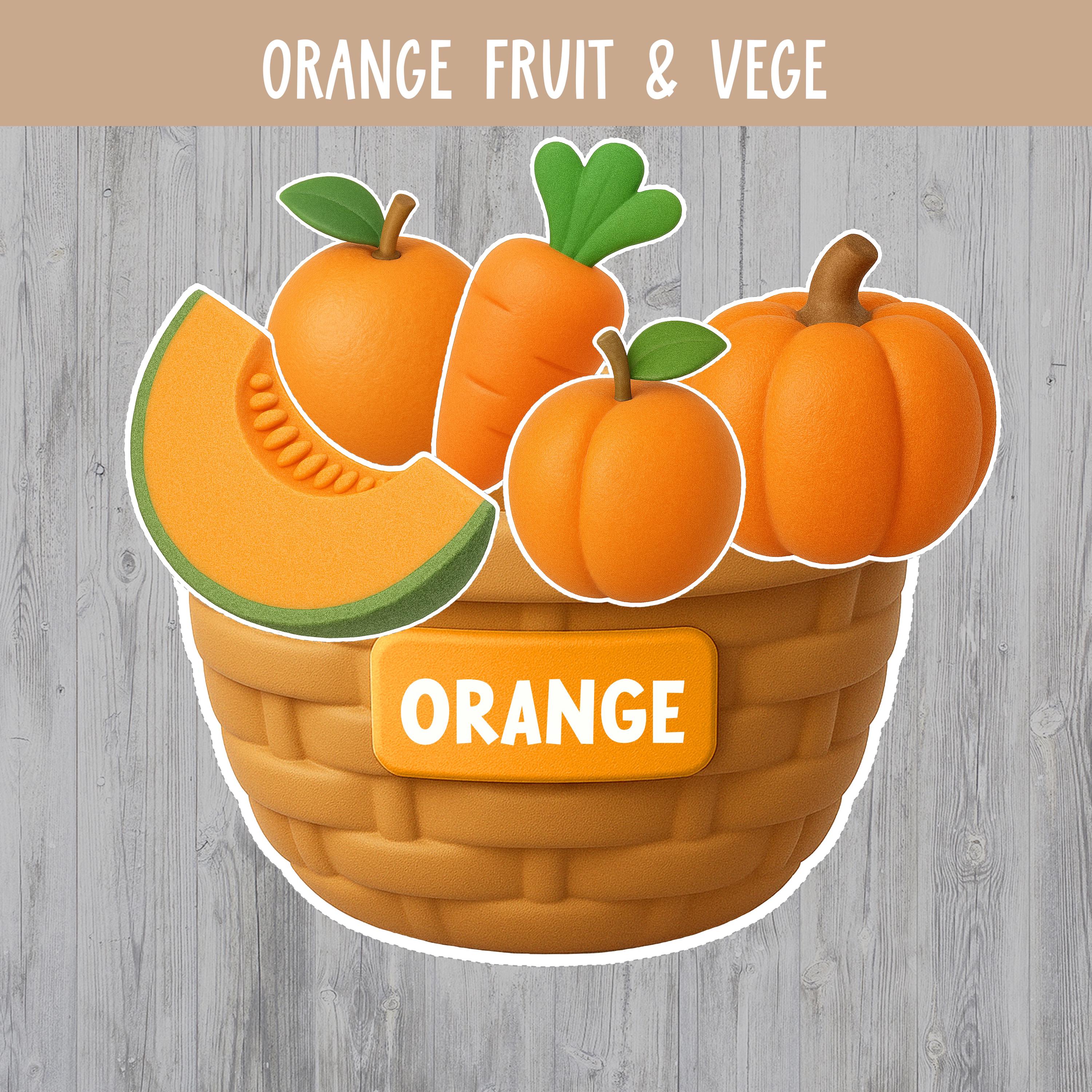 Color Sorting Game: Fruits & Vegetables Matching Activity (digital ...