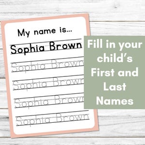Pre-k Custom Name Tracing Worksheet | Preschool Print Out | My Name ...