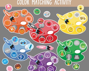 Color Matching Activity for Kids | Montessori Printable for Toddlers or ...