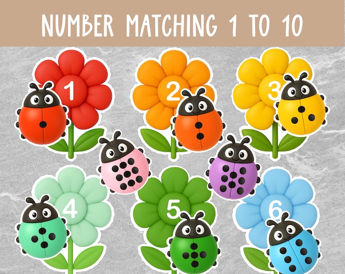 Lady Bug Number Spinner Game Printable - Counting, Preschool, Number ...