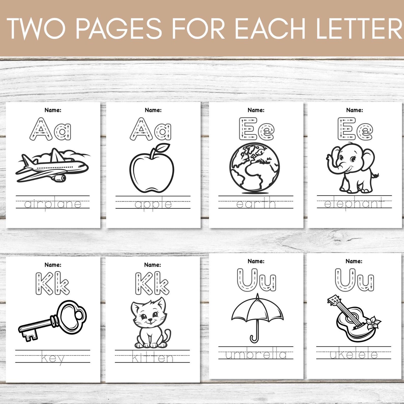 Alphabet Coloring & Tracing Pages | Preschool Printable Letters | Early ...