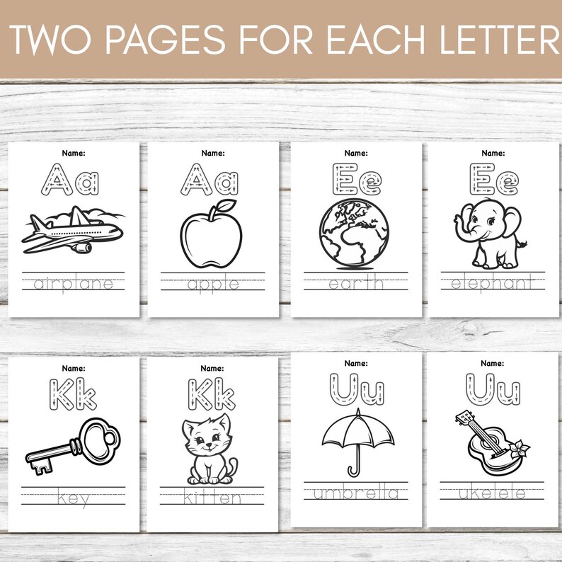 Alphabet Coloring & Tracing Pages | Preschool Printable Letters | Early ...