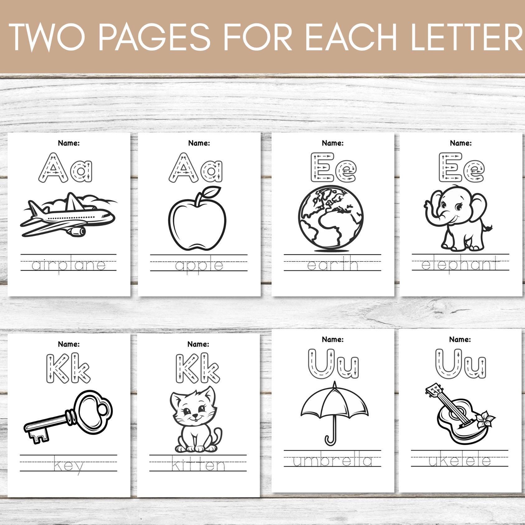 Alphabet Coloring & Tracing Pages | Preschool Printable Letters | Early ...