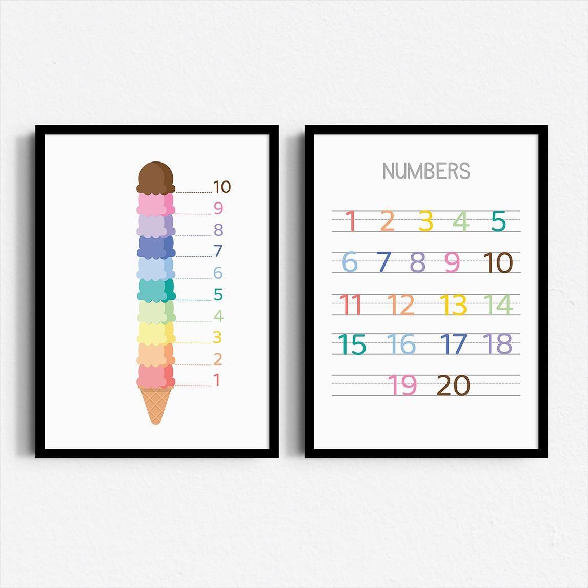 123 Number Chart | Numbers 1-20 Printable | Handwriting & Educational ...