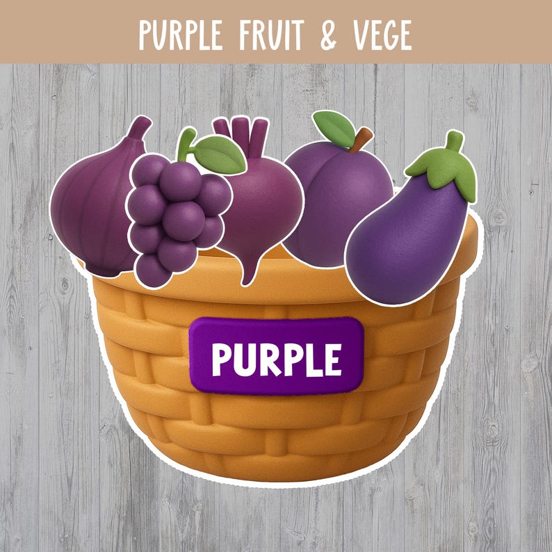 Color Sorting Game: Fruits & Vegetables Matching Activity (digital ...