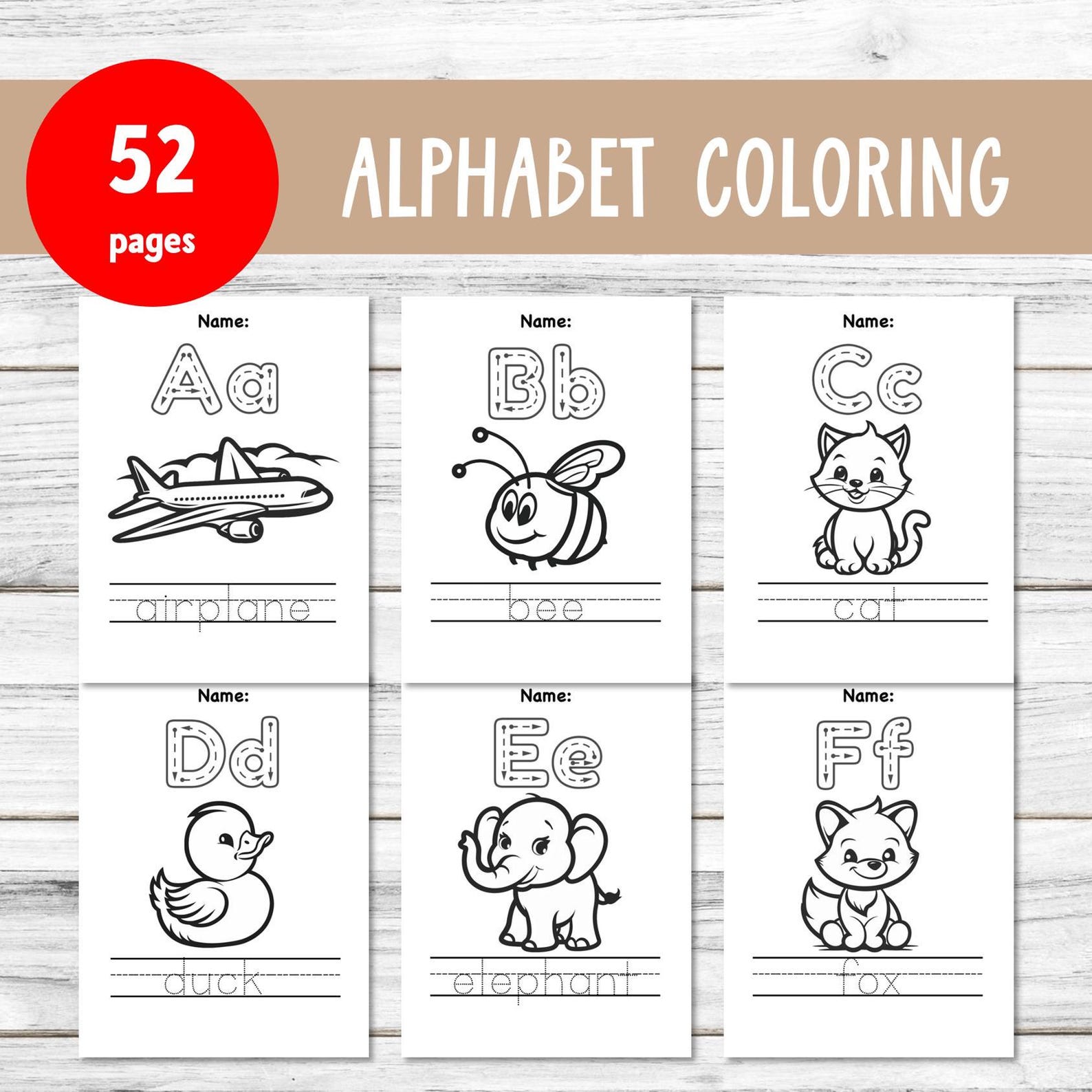 Alphabet Coloring & Tracing Pages | Preschool Printable Letters | Early ...