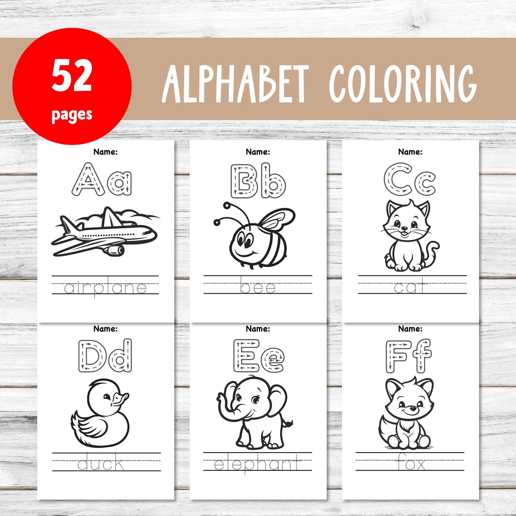 Alphabet Coloring & Tracing Pages | Preschool Printable Letters | Early ...