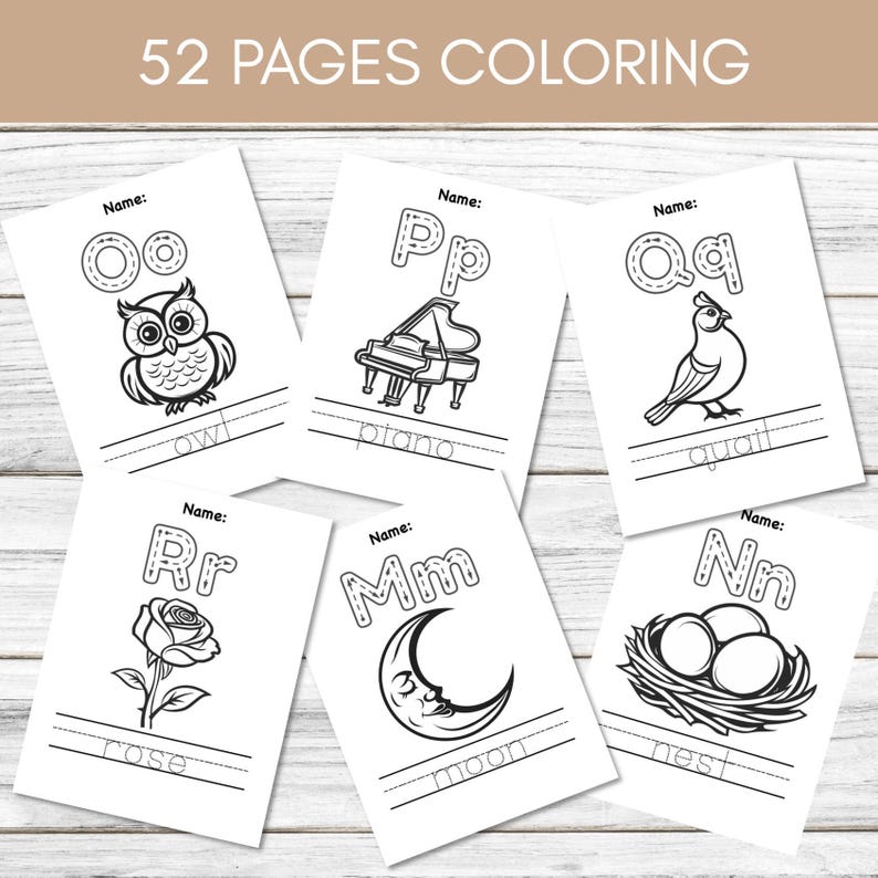 Alphabet Coloring & Tracing Pages | Preschool Printable Letters | Early ...