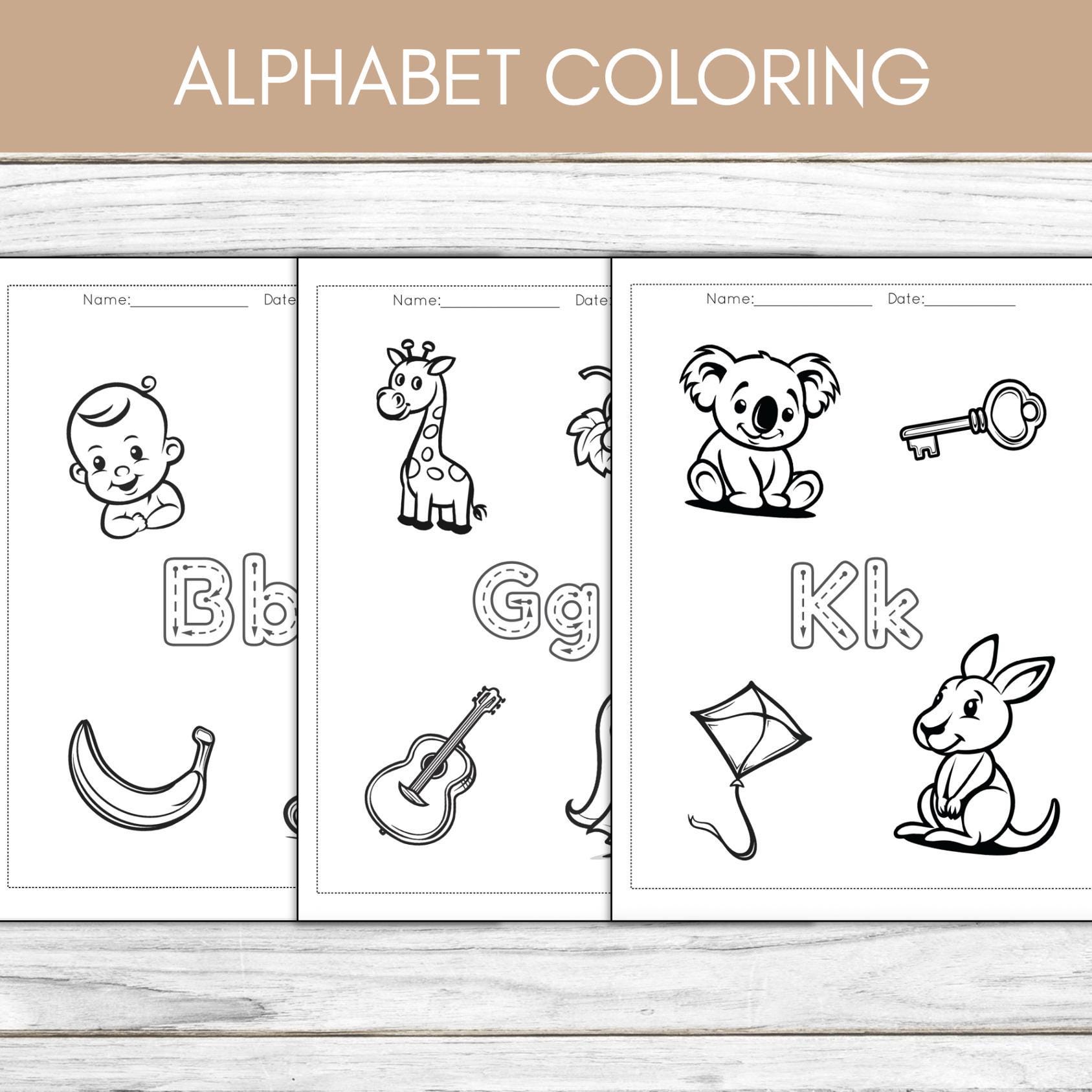 Alphabet Worksheets: Tracing, Coloring, Letter Practice (PDF Download ...