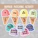 Ice Cream Number Matching Game: Preschool Printable (digital Download ...